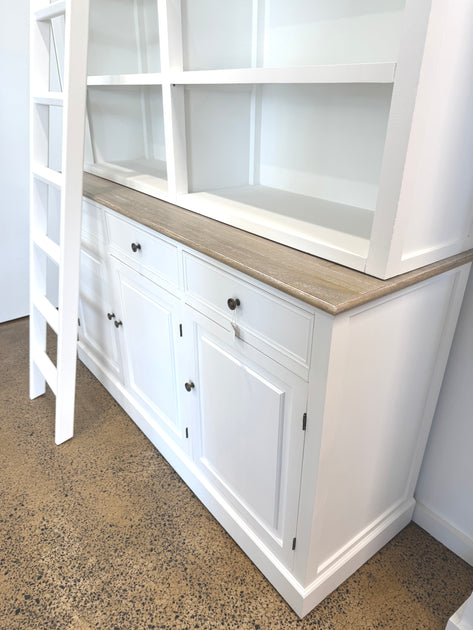 Fontaine 3 Door Library Display Unit with Ladder Timber Tops | Buffet ...