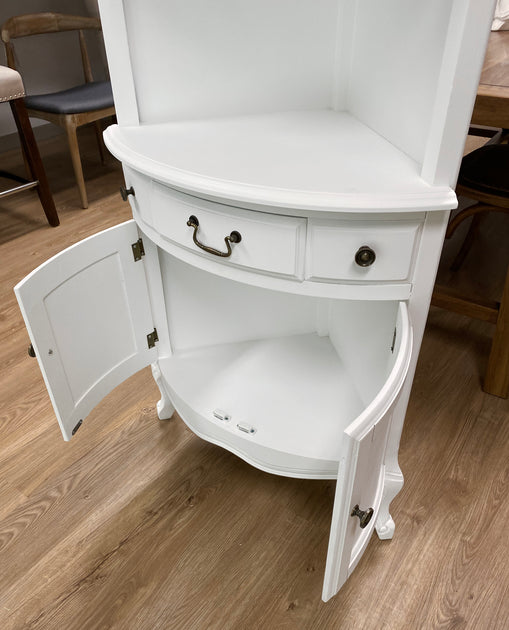 Paris Corner Unit French Display Unit White | Buffet and Hutch