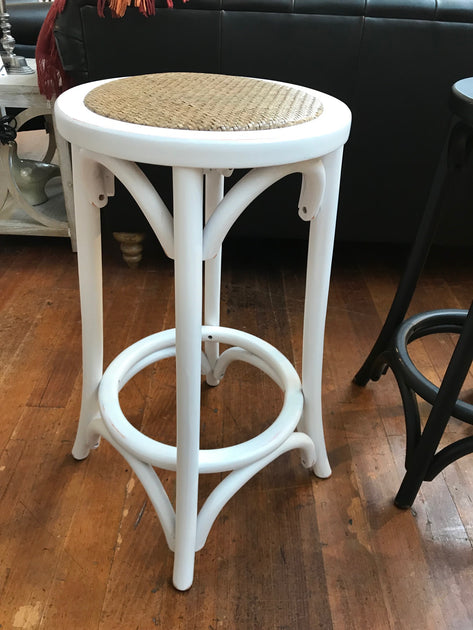 Charmont Counter Height Birch Cafe Stools - White, Black & Oak | Buffet ...